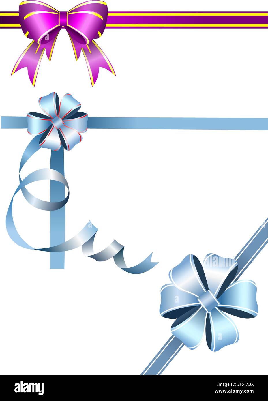 Festive three bows. Vector. illustration Stock Vector Image & Art - Alamy