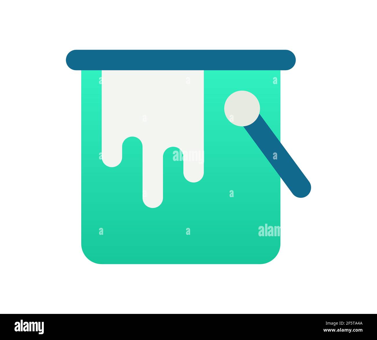 paint bucket color single isolated icon with gradient style vector ...