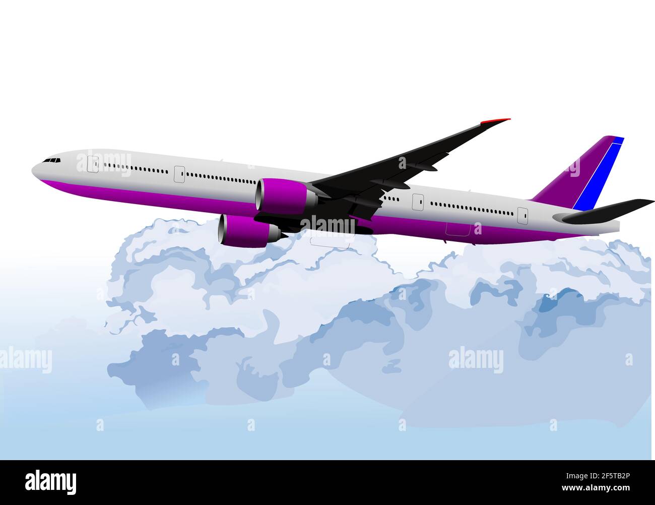Airplane in air Stock Vector Images - Alamy