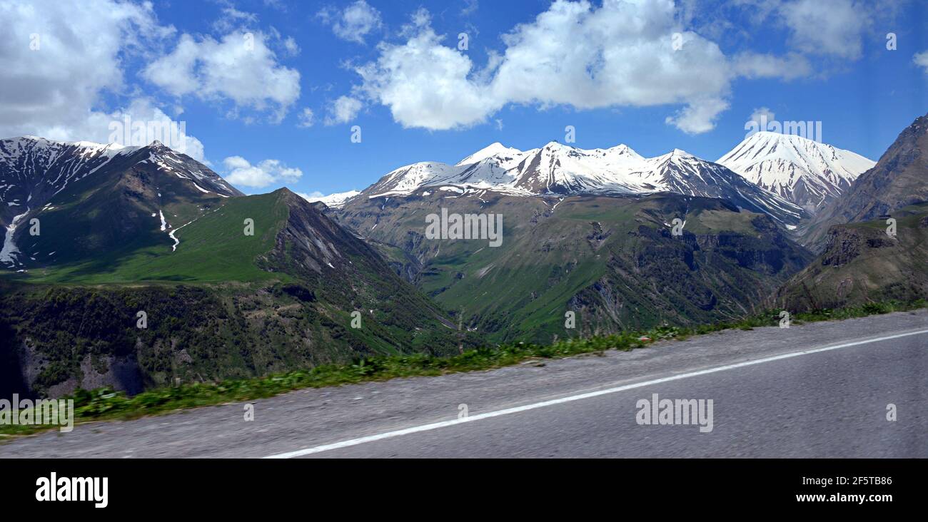 Military road, from the capital of Georgia reaches the border with ...