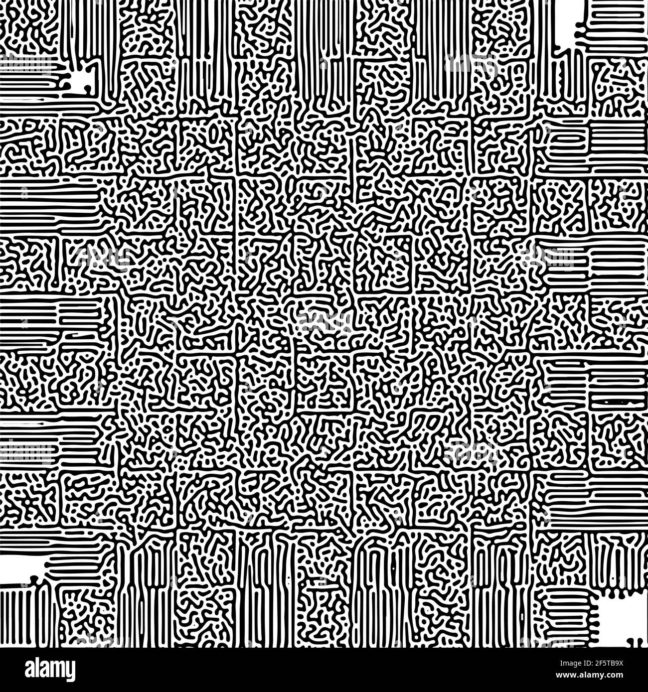 Cyclic Symmetric Multiscale Turing Pattern. Monochrome texture Stock ...