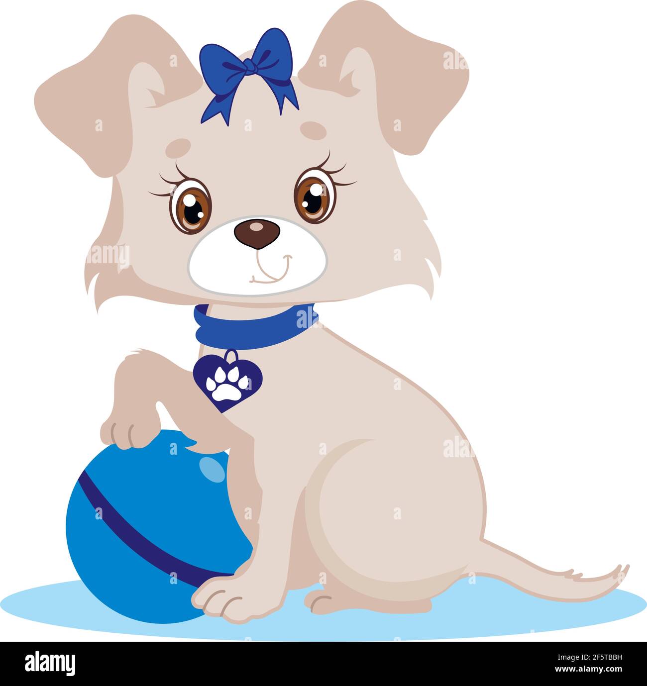 Adorable Cute Mommy Dog. Vector illustration Stock Vector Image & Art ...