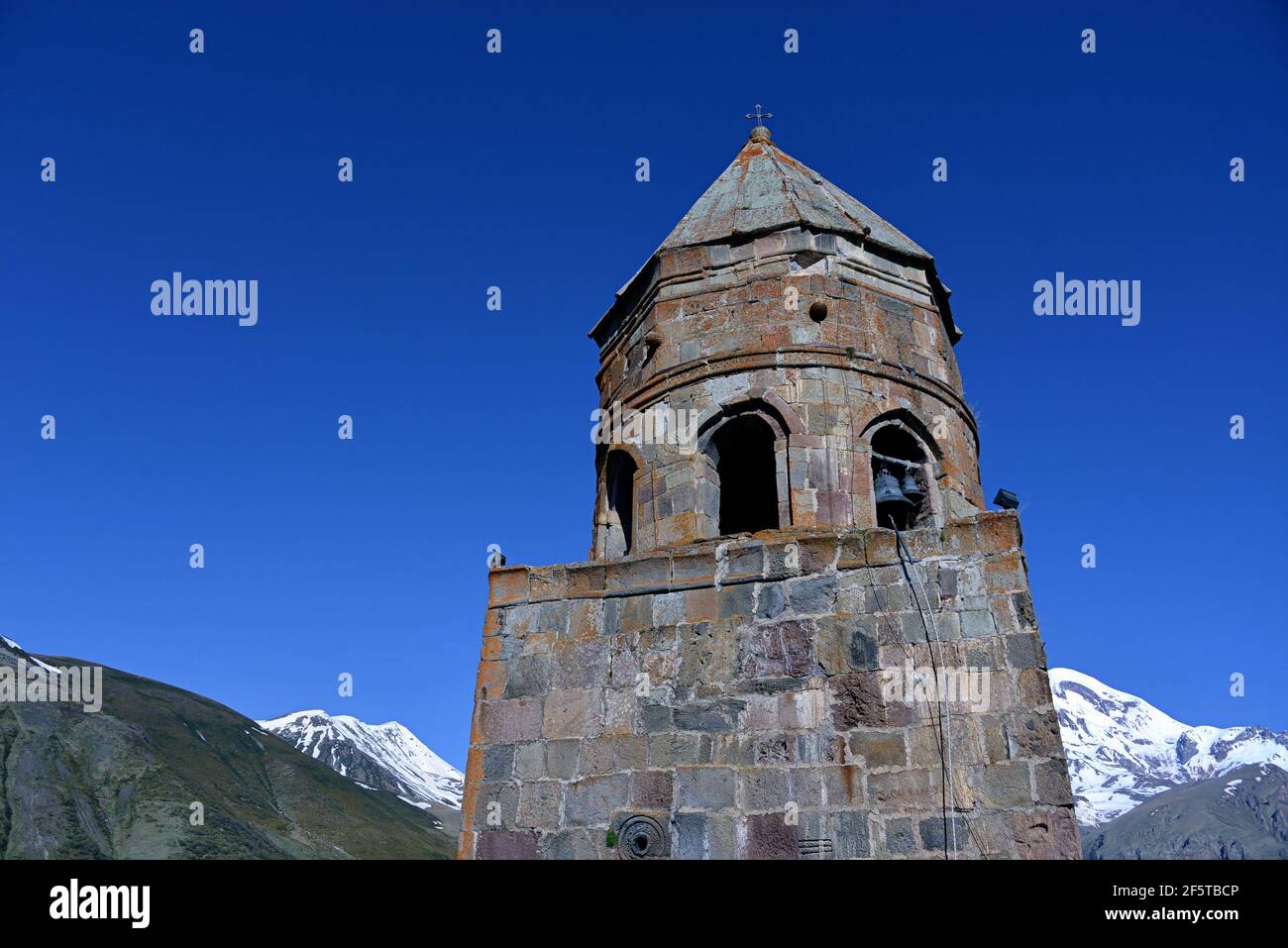 kazbek, the third highest mountain in Georgia and is surrounded by ...