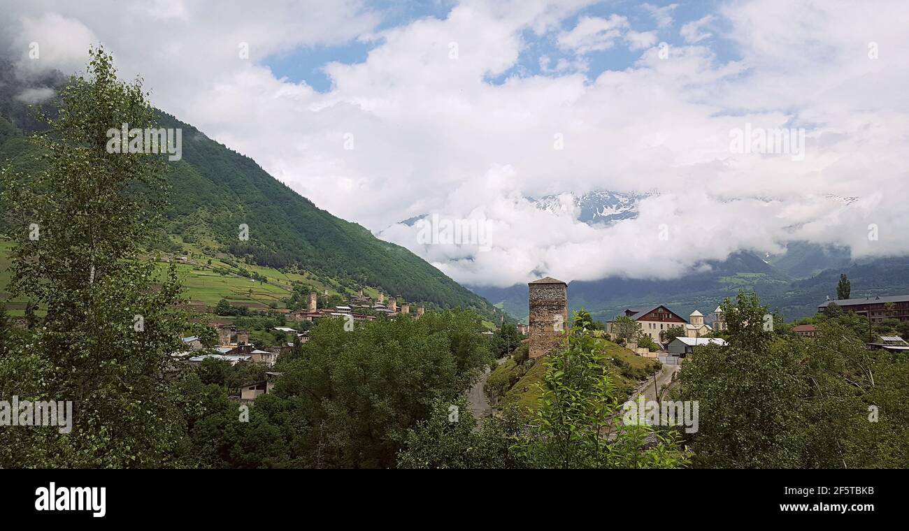 Mestia city hi-res stock photography and images - Alamy