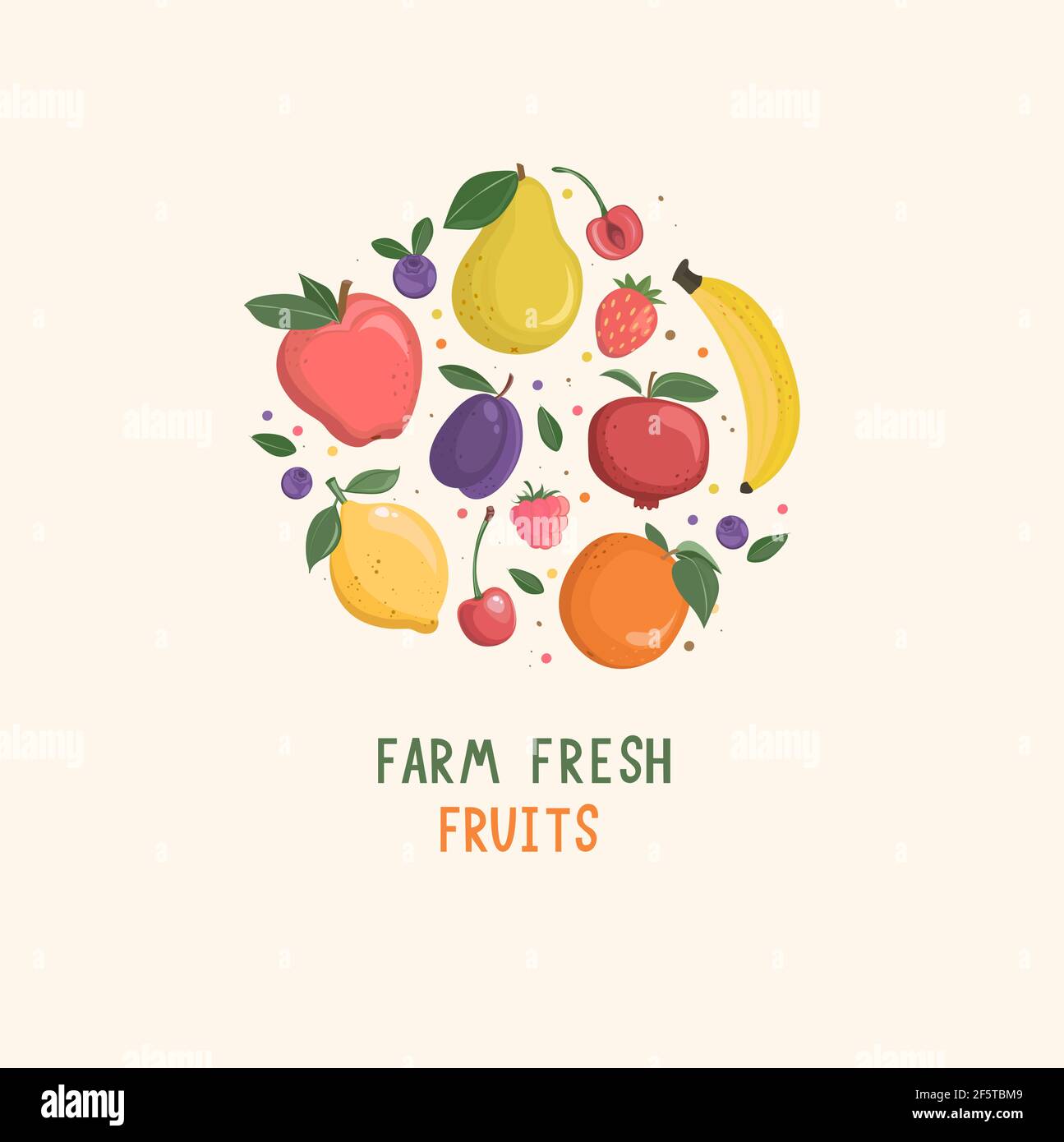 Set of isolated hand drawn fruits and berries Stock Vector Image & Art ...