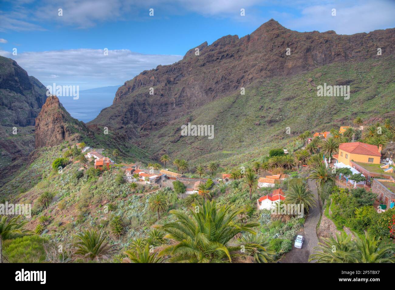 Landscape of Masca valley at Tenerife, Canary Islands, Spain Stock ...