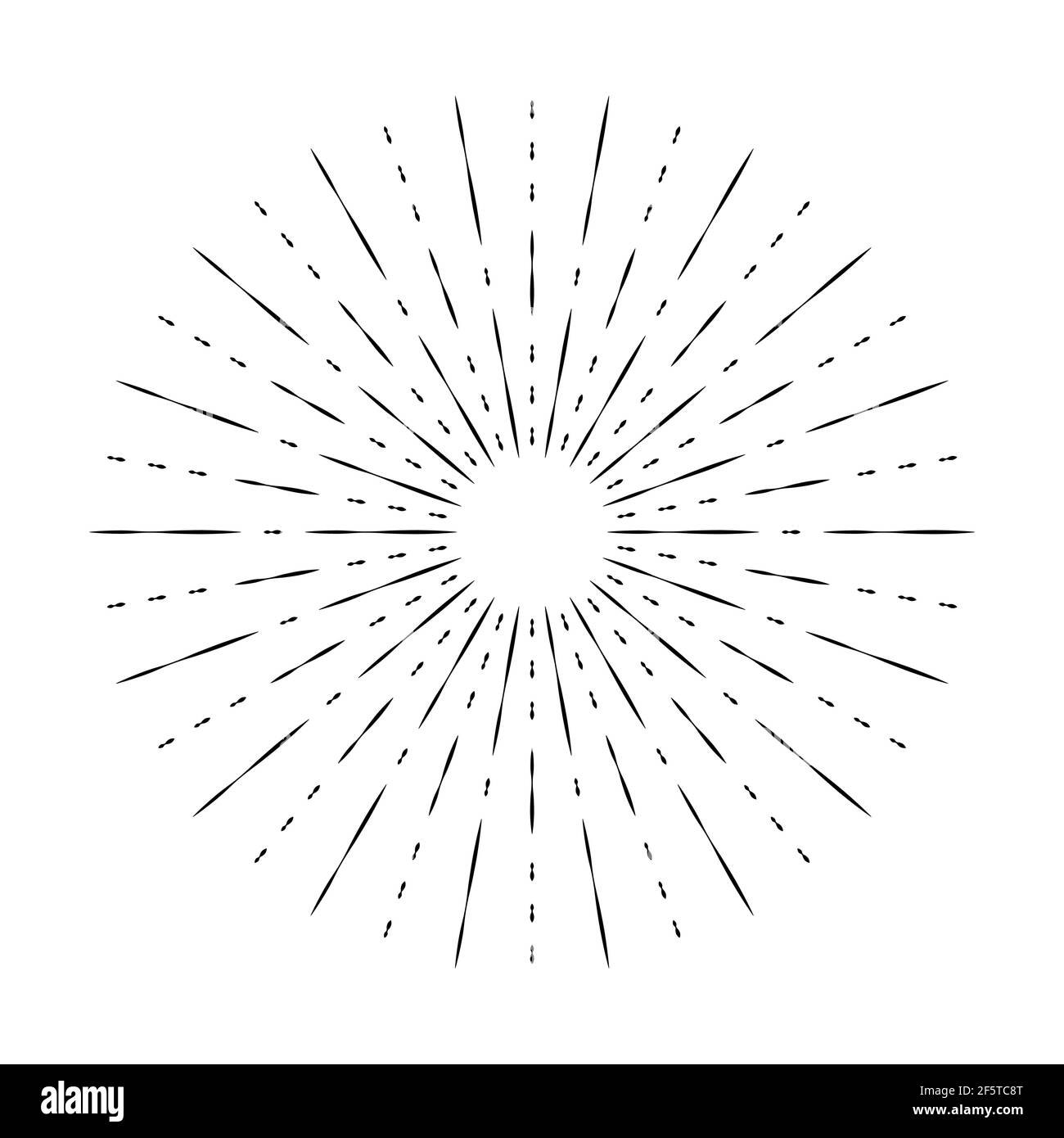 Sunburst line icon isolated on white background, summer web banner ...