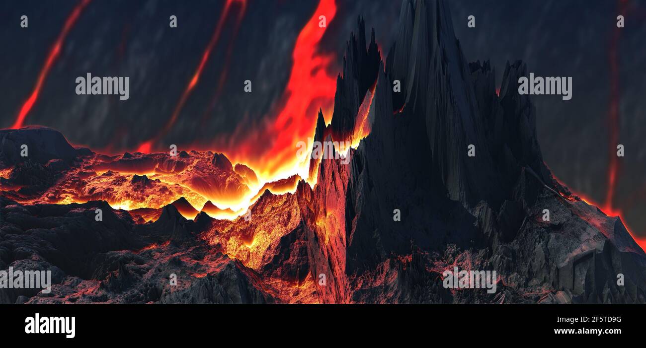 3D rendered virual objects and scenery Stock Photo - Alamy