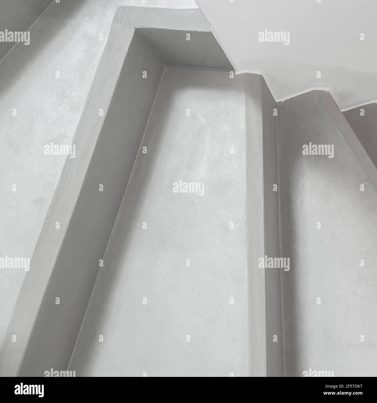 Modern concrete stairs. Close-up. Concrete stairs. Top view of modern ...