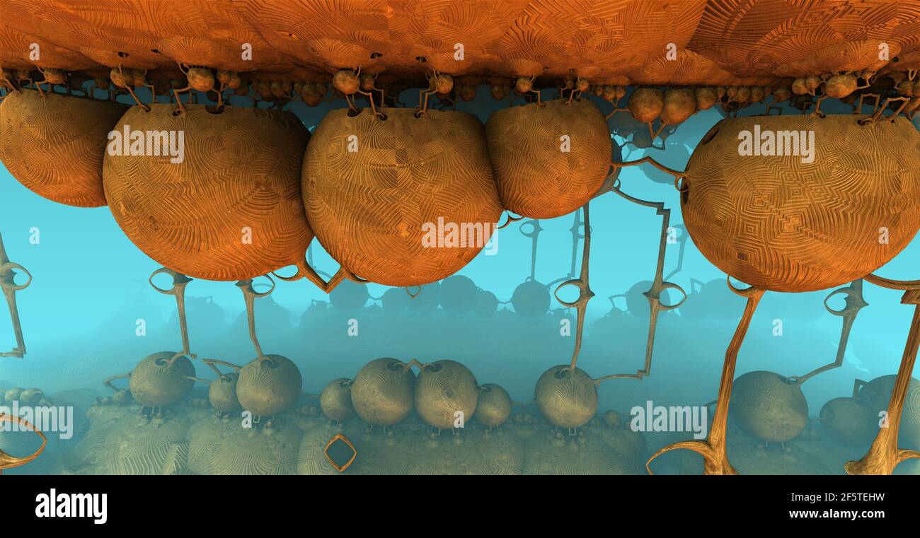 3D rendered virual objects and scenery Stock Photo - Alamy