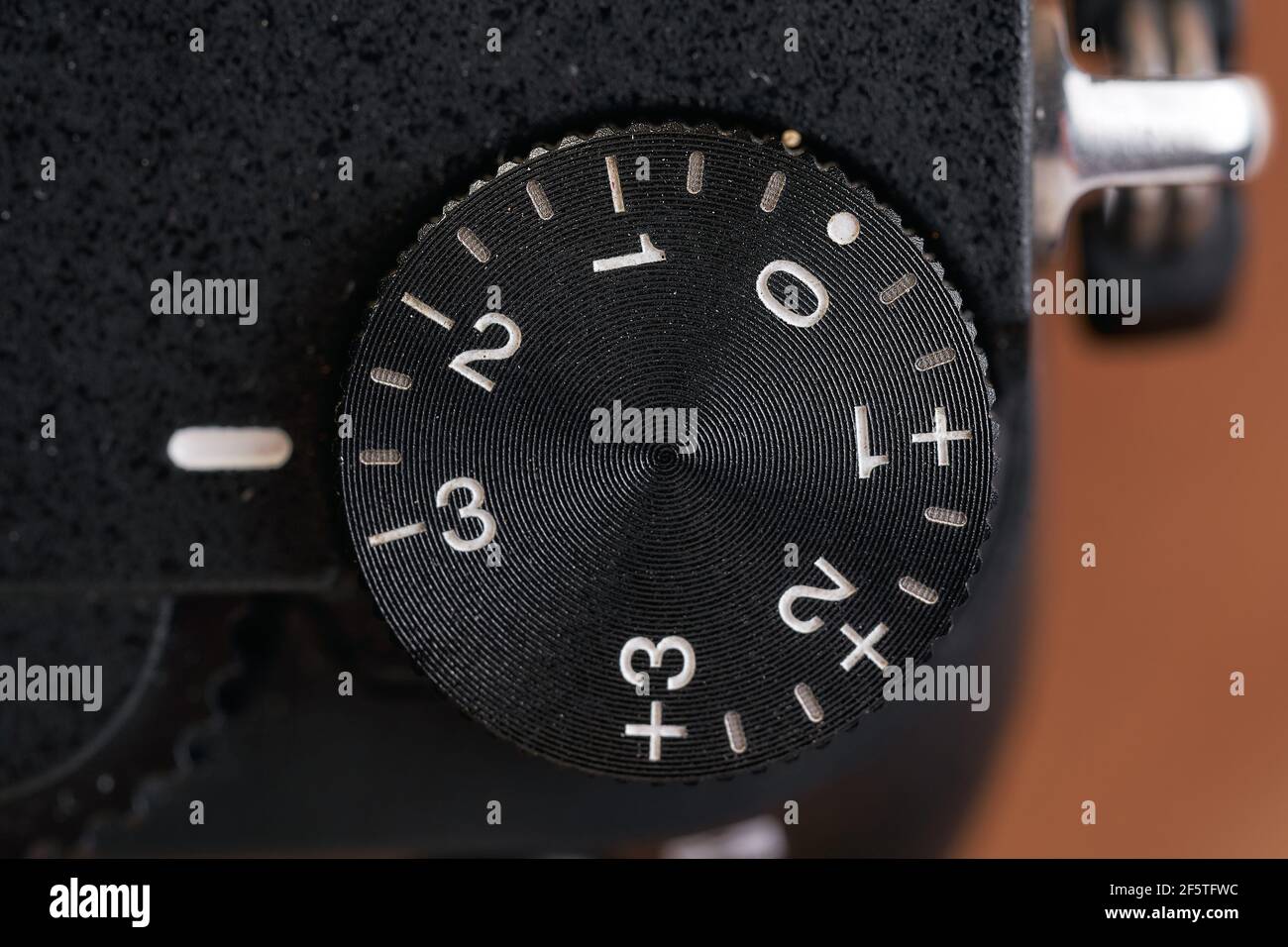 Digital photo camera. View of the wheel of exposition selection Stock ...