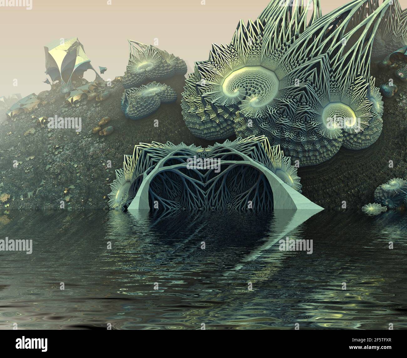 3D rendered virual objects and scenery Stock Photo - Alamy