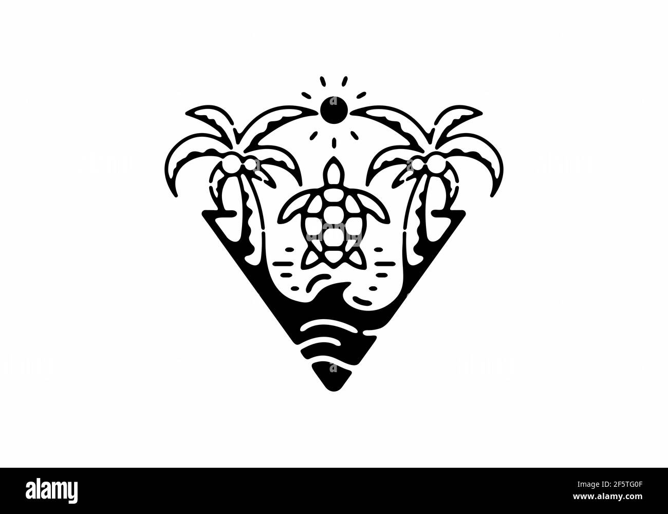 Beach turtle icon cartoon Stock Vector Images - Alamy