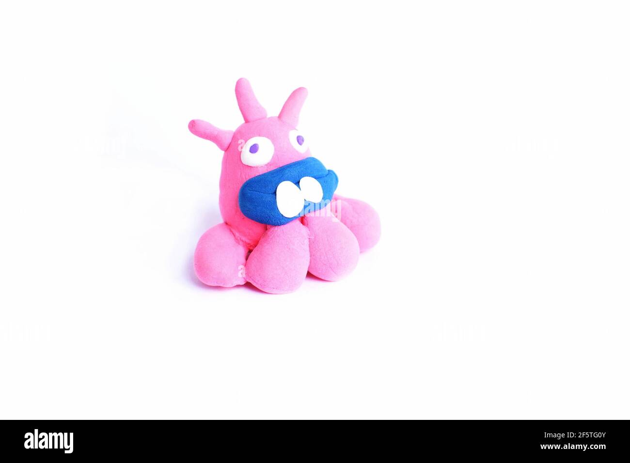 Hand made figurines, funny creatures made of plastic mass, modeling ...