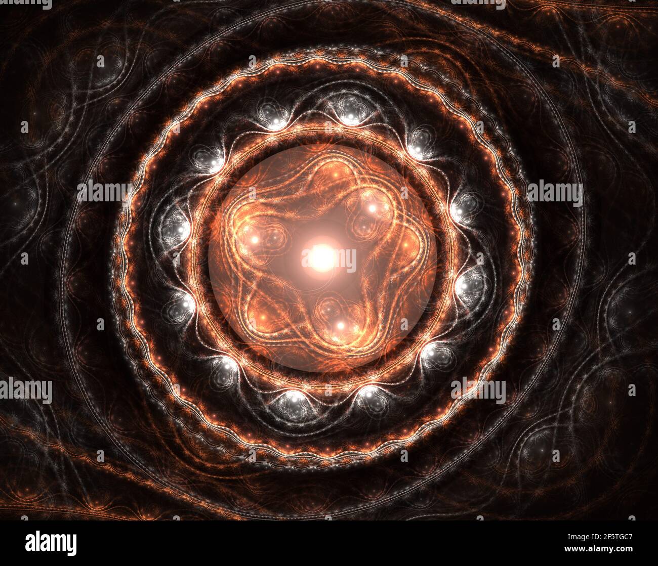 Fractal jewelry - abstract computer generated image. Abstract surreal ...