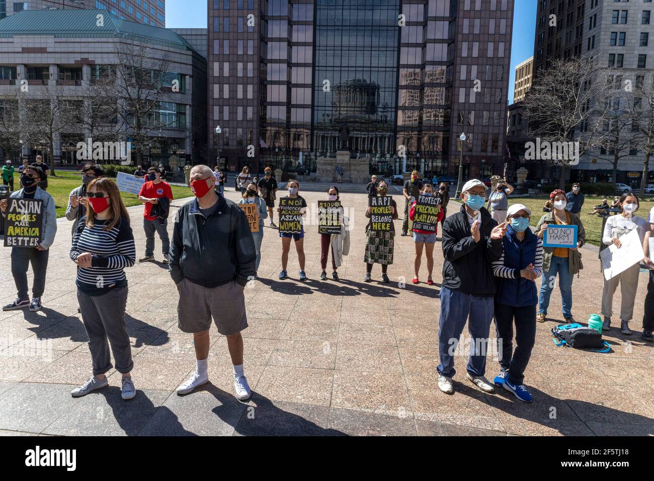Columbus, United States. 27th Mar, 2021. Supporters of Asian Solidarity ...