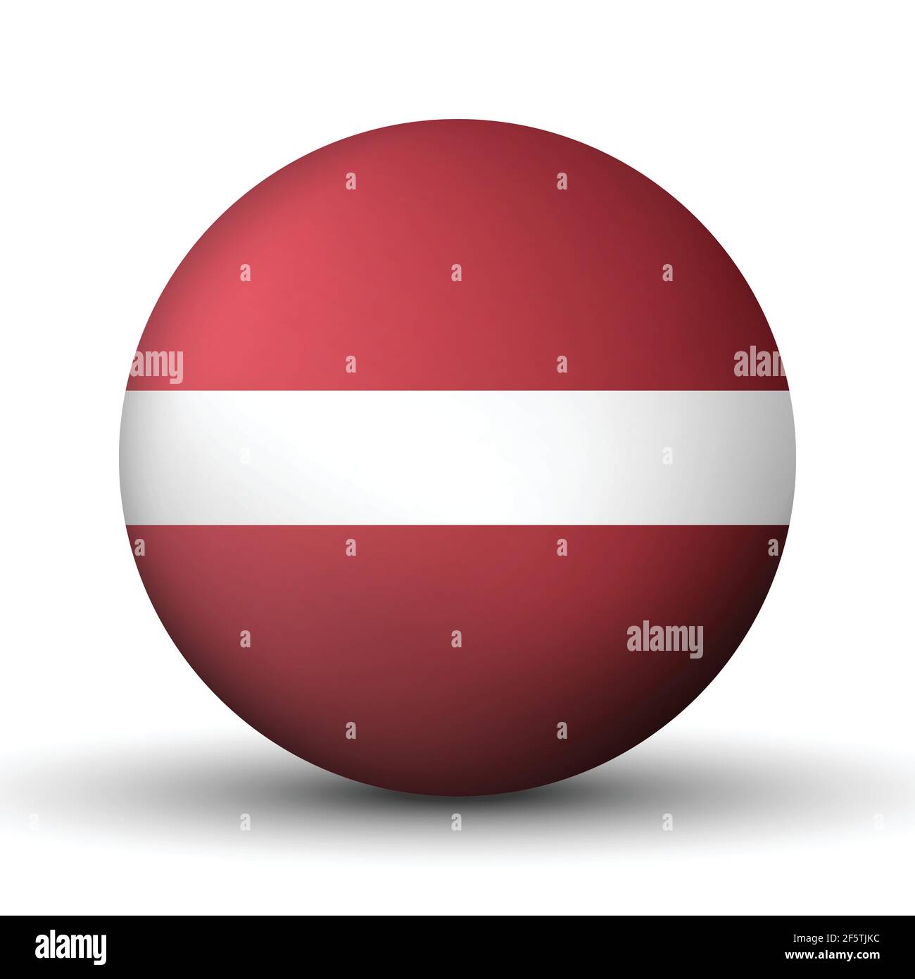 Glass light ball with flag of Latvia. Round sphere, template icon. Latvian national symbol ...