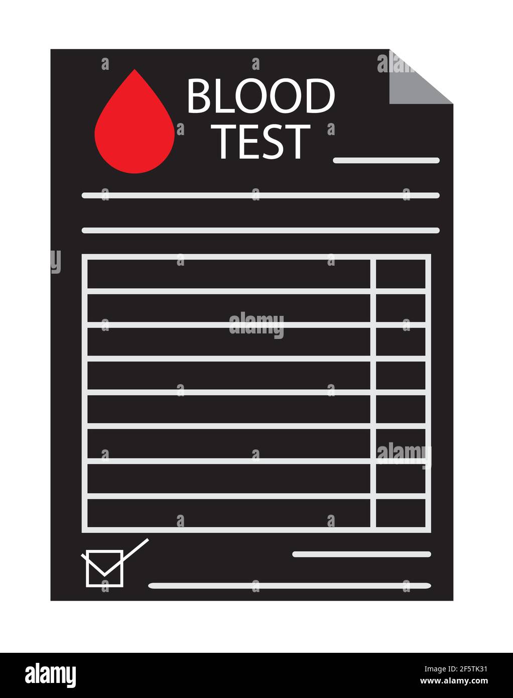 blood test results icon on white background. flat style. lab report ...