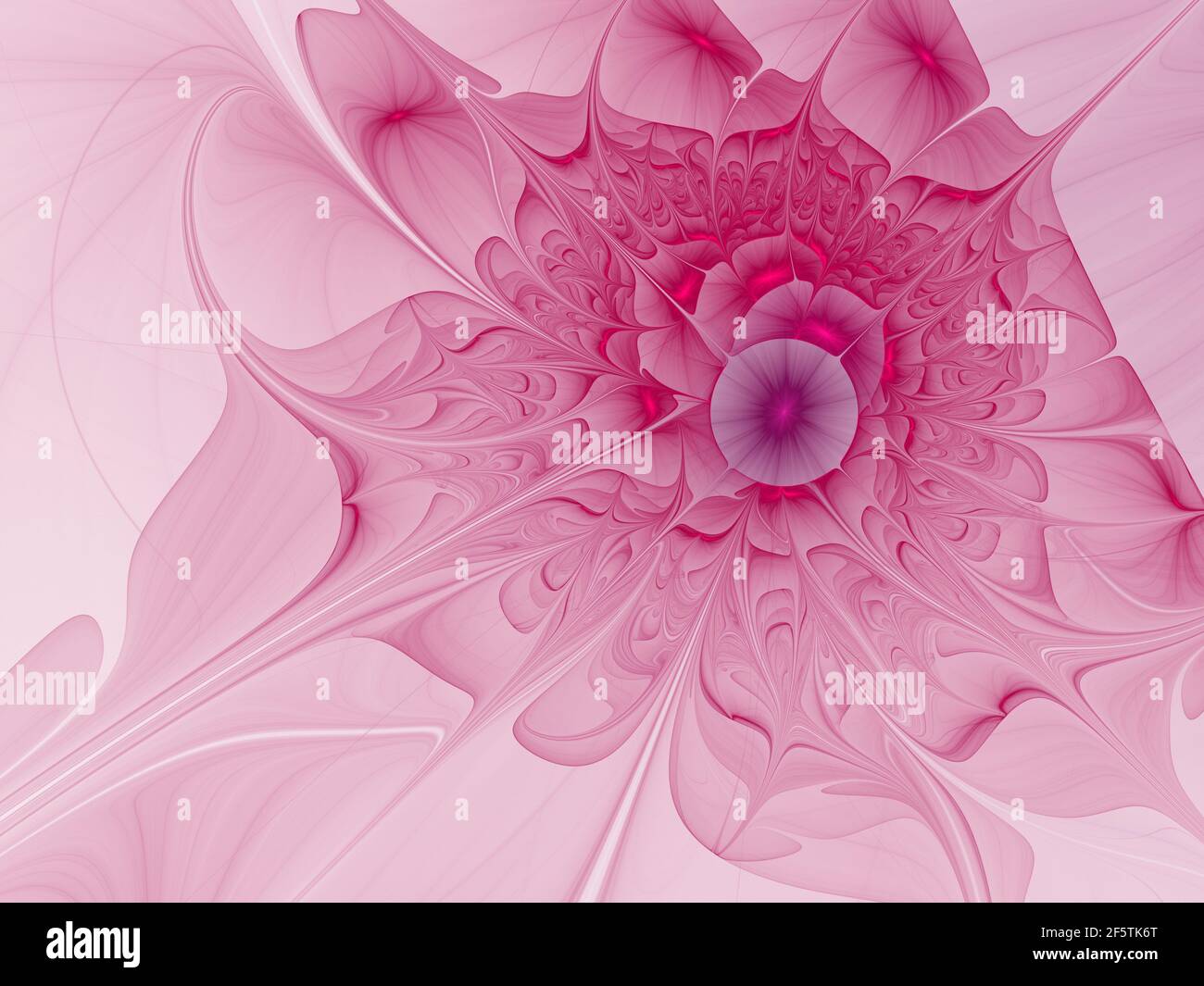 Beautiful Abstract fractal flower resembling spring flowers with rays ...