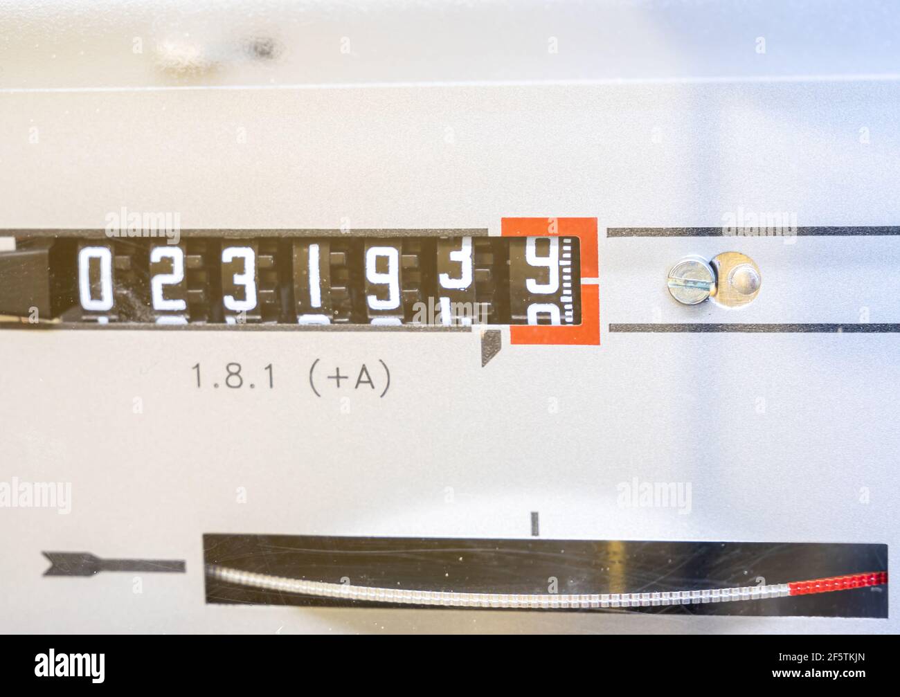 Detail of an electric meter in the house Stock Photo - Alamy