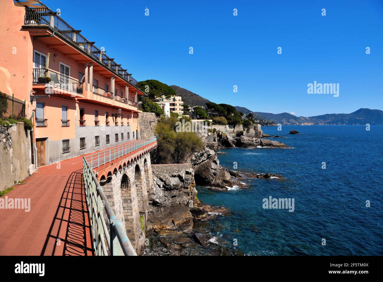 The beach of nervi village hi-res stock photography and images - Alamy