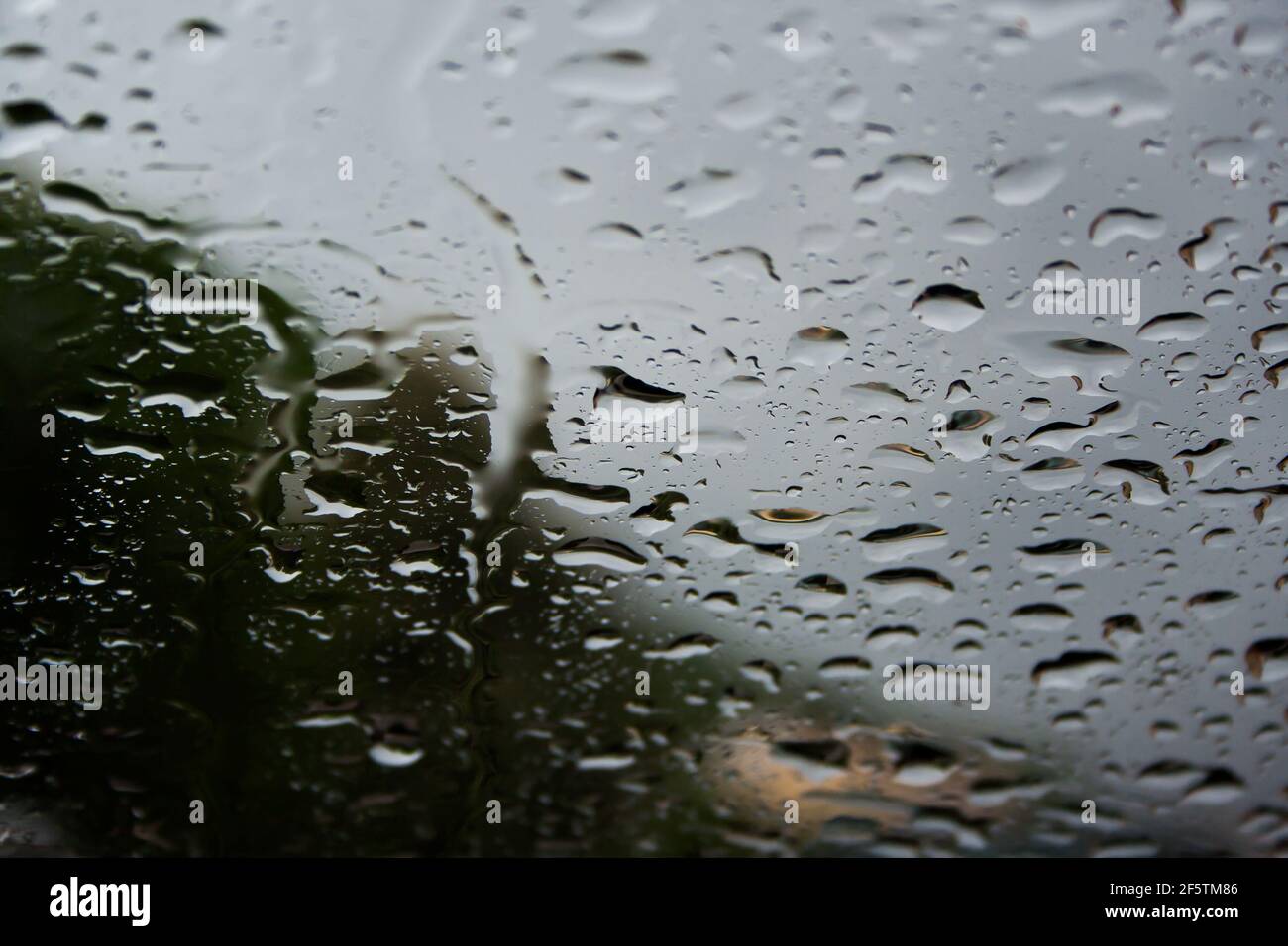 A closeup of water drops on window glass Stock Photo - Alamy
