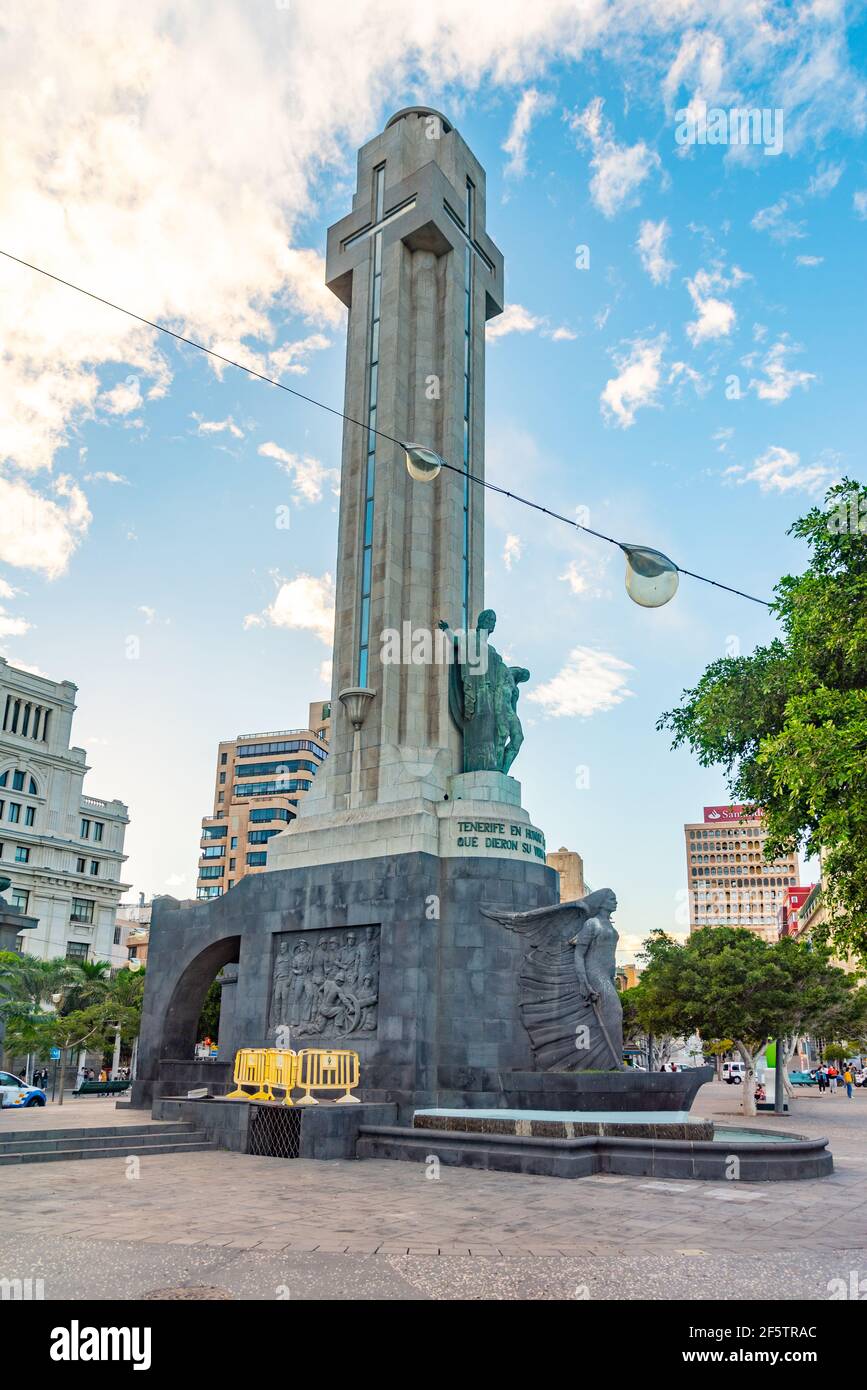 Monument to the fallen at Santa Cruz de Tenerife, Canary islands, Spain ...