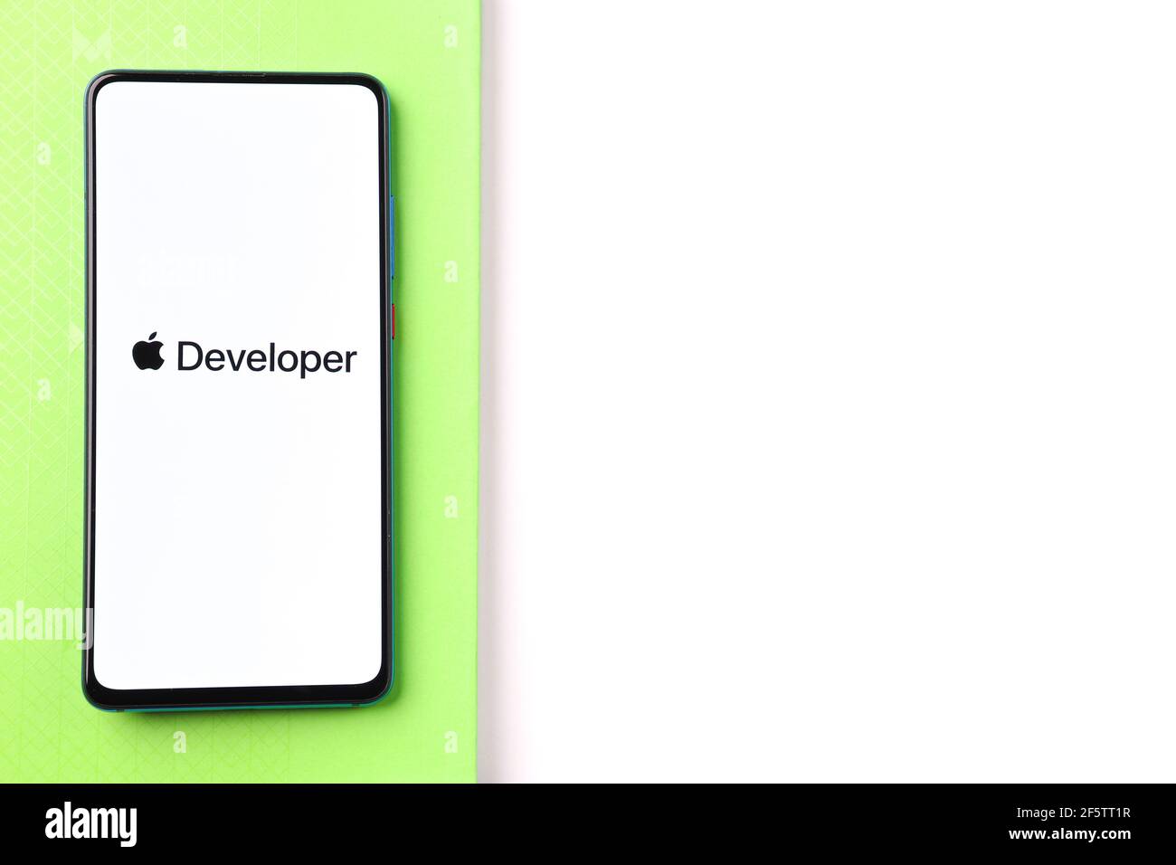 Assam, india - March 30, 2021 : Apple Developer logo on phone screen ...
