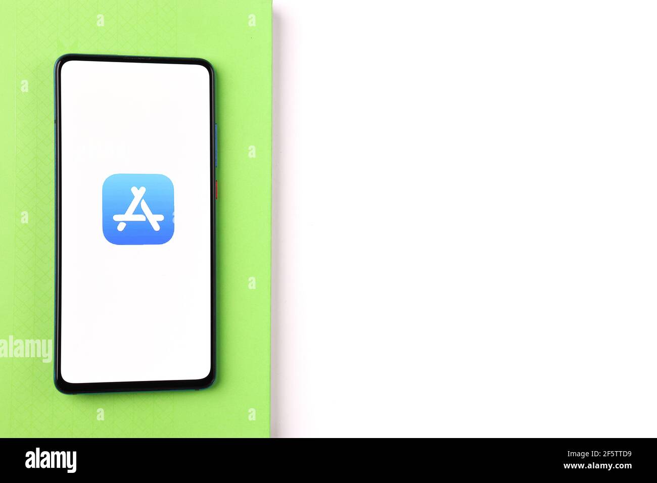 Assam, india - March 30, 2021 : Apple app store logo on phone screen ...