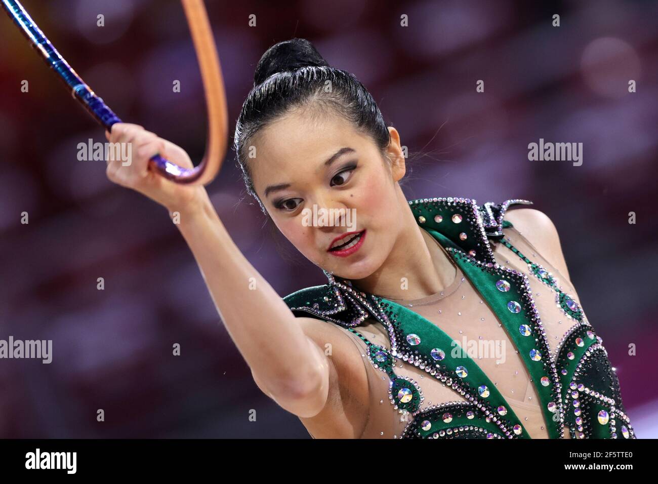 Sofia, Bulgaria - 27 March, 2021: Laura Zeng of USA performs during the ...