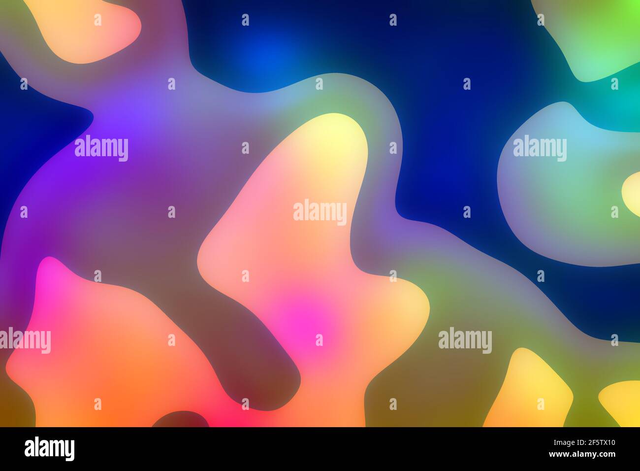 gentle festive concept, shining cute bright background of random neon ...
