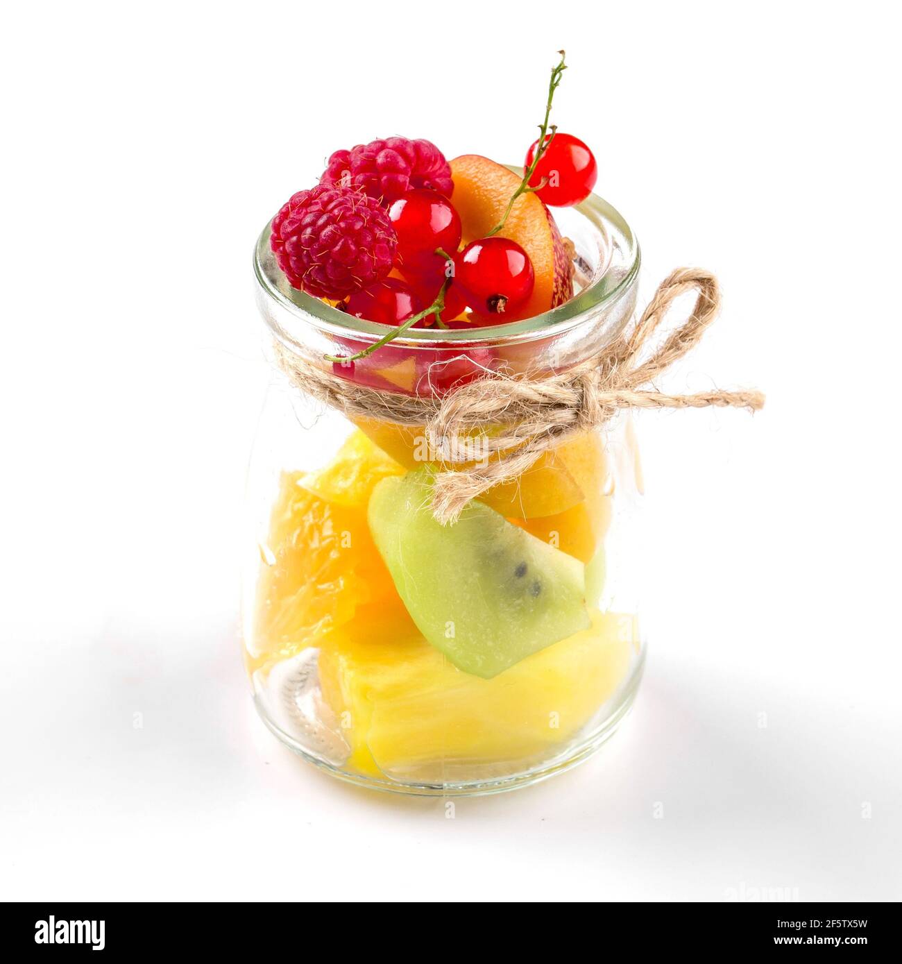 Isolated assorted fruit mix in a glass jar Stock Photo - Alamy