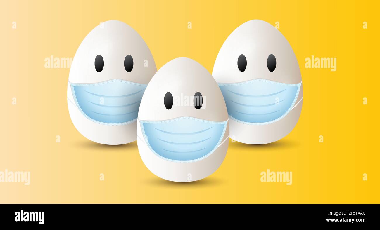Easter background vector illustration. Easter eggs vector. Eggs with ...