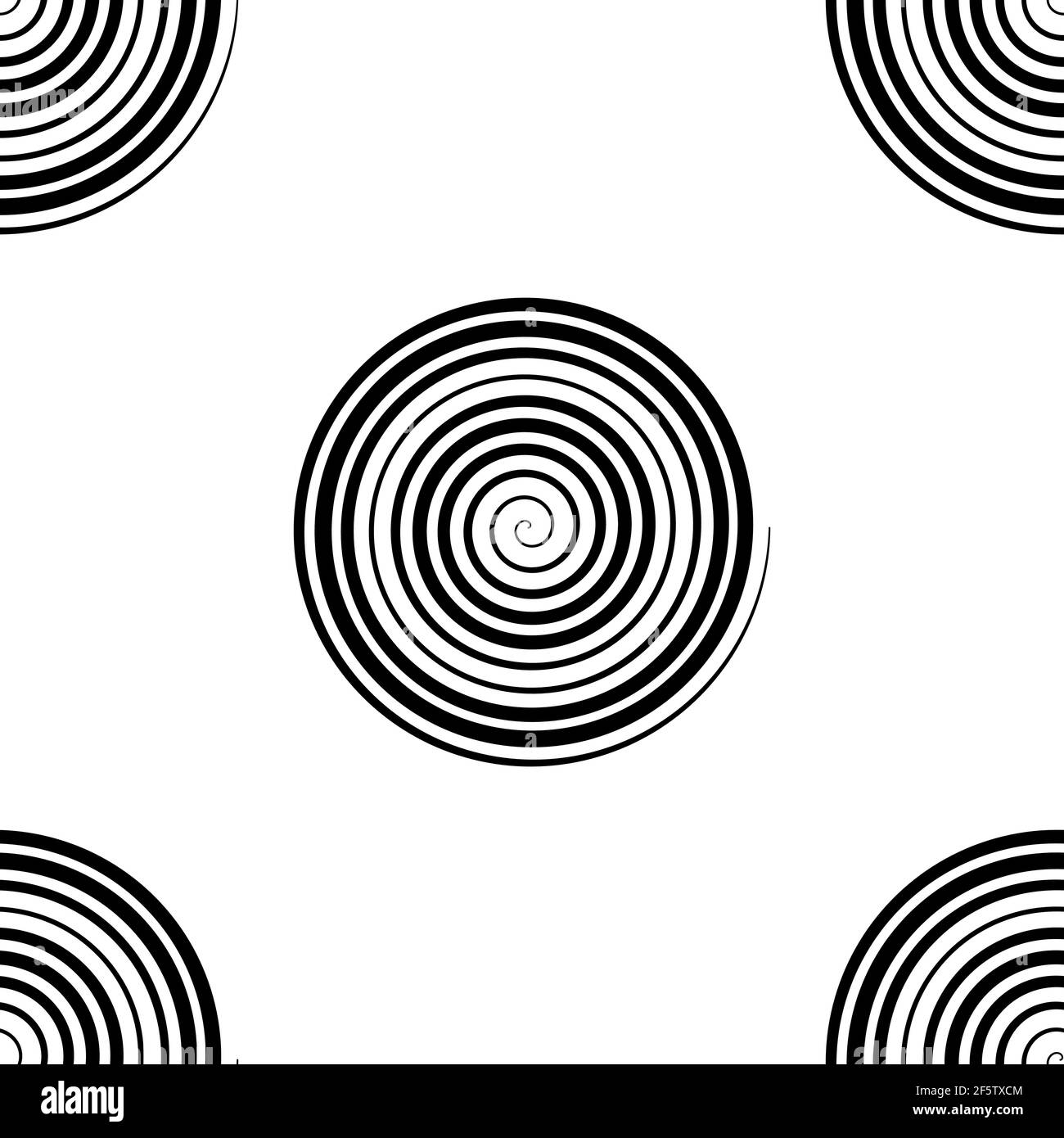 Repeatable pattern with spiral, swirl, twirl shape — Stock vector ...