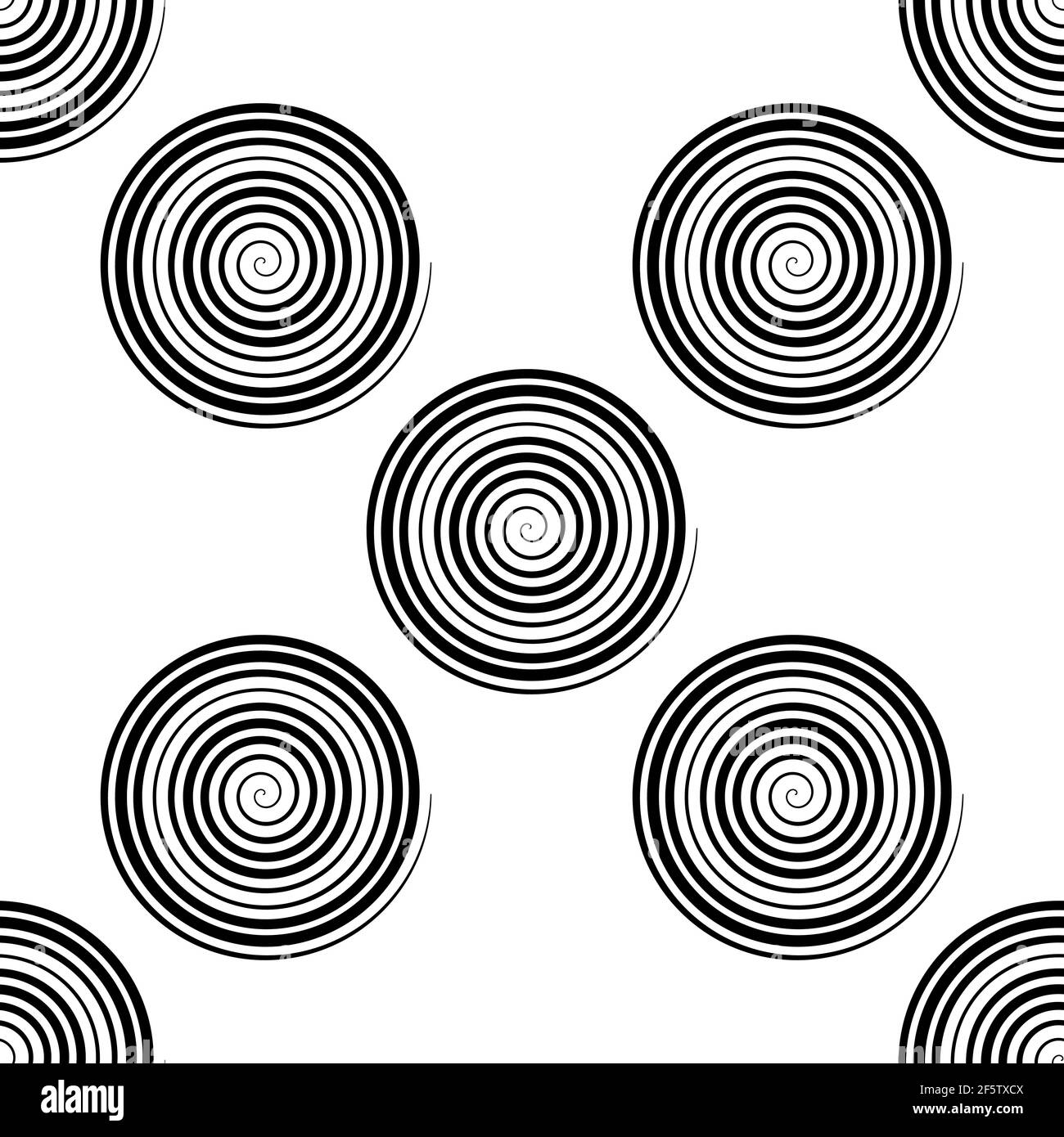 Repeatable pattern with spiral, swirl, twirl shape — Stock vector ...