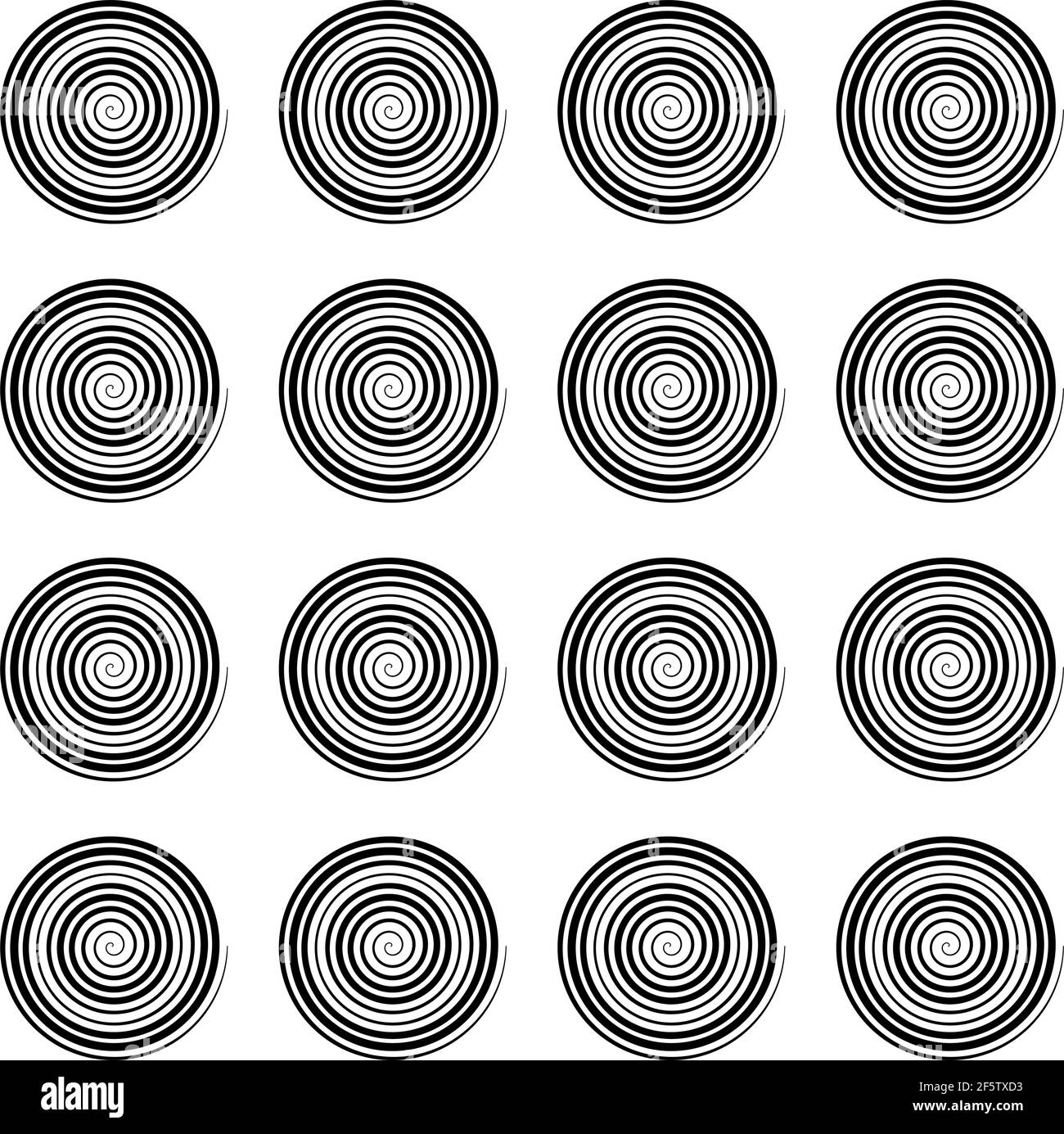 Repeatable pattern with spiral, swirl, twirl shape — Stock vector ...