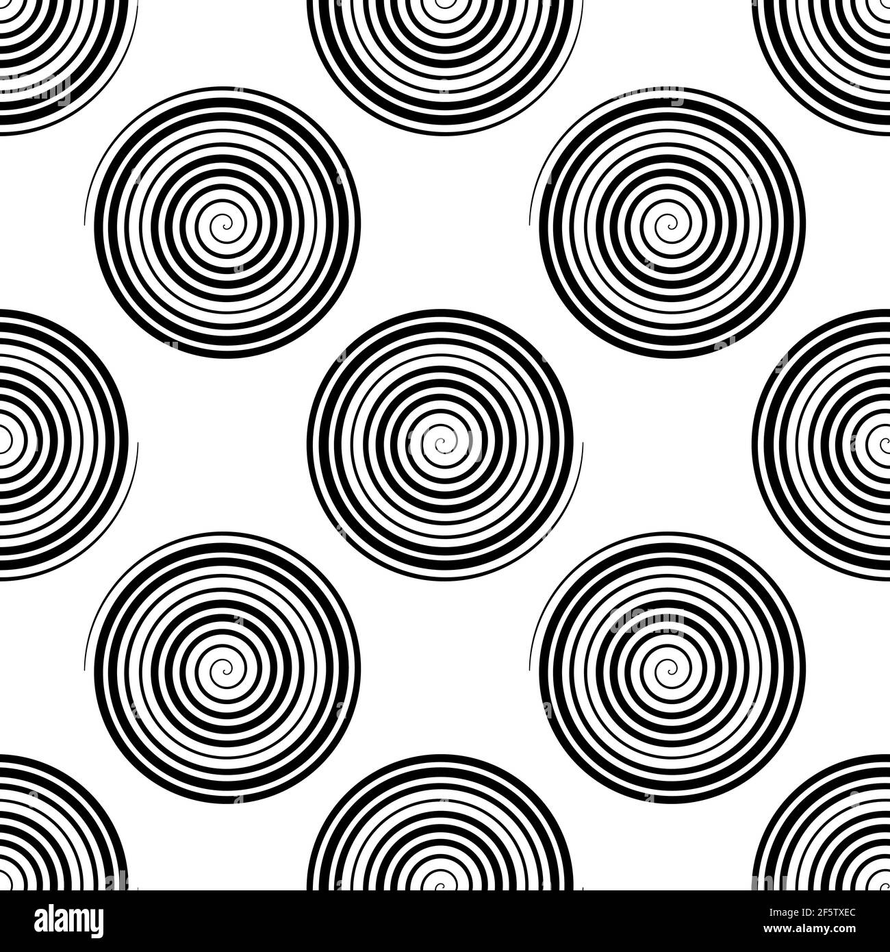 Repeatable pattern with spiral, swirl, twirl shape — Stock vector ...