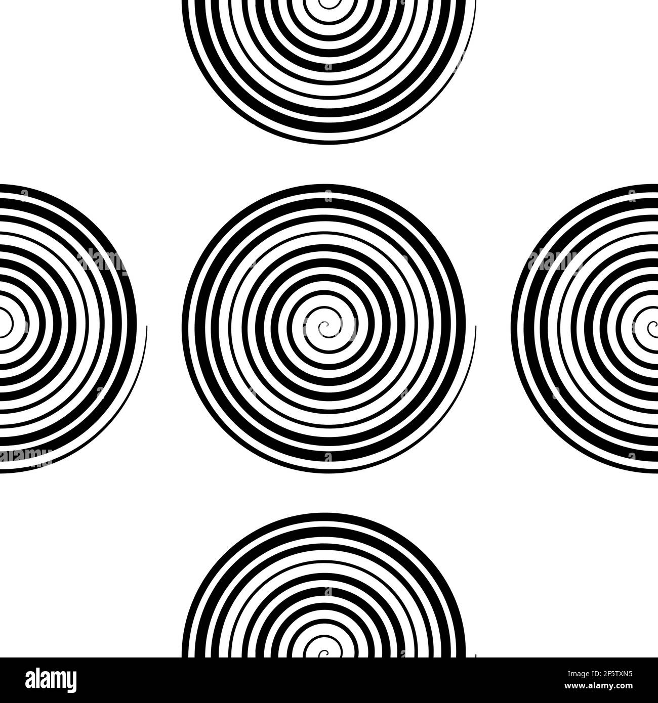 Repeatable pattern with spiral, swirl, twirl shape — Stock vector ...