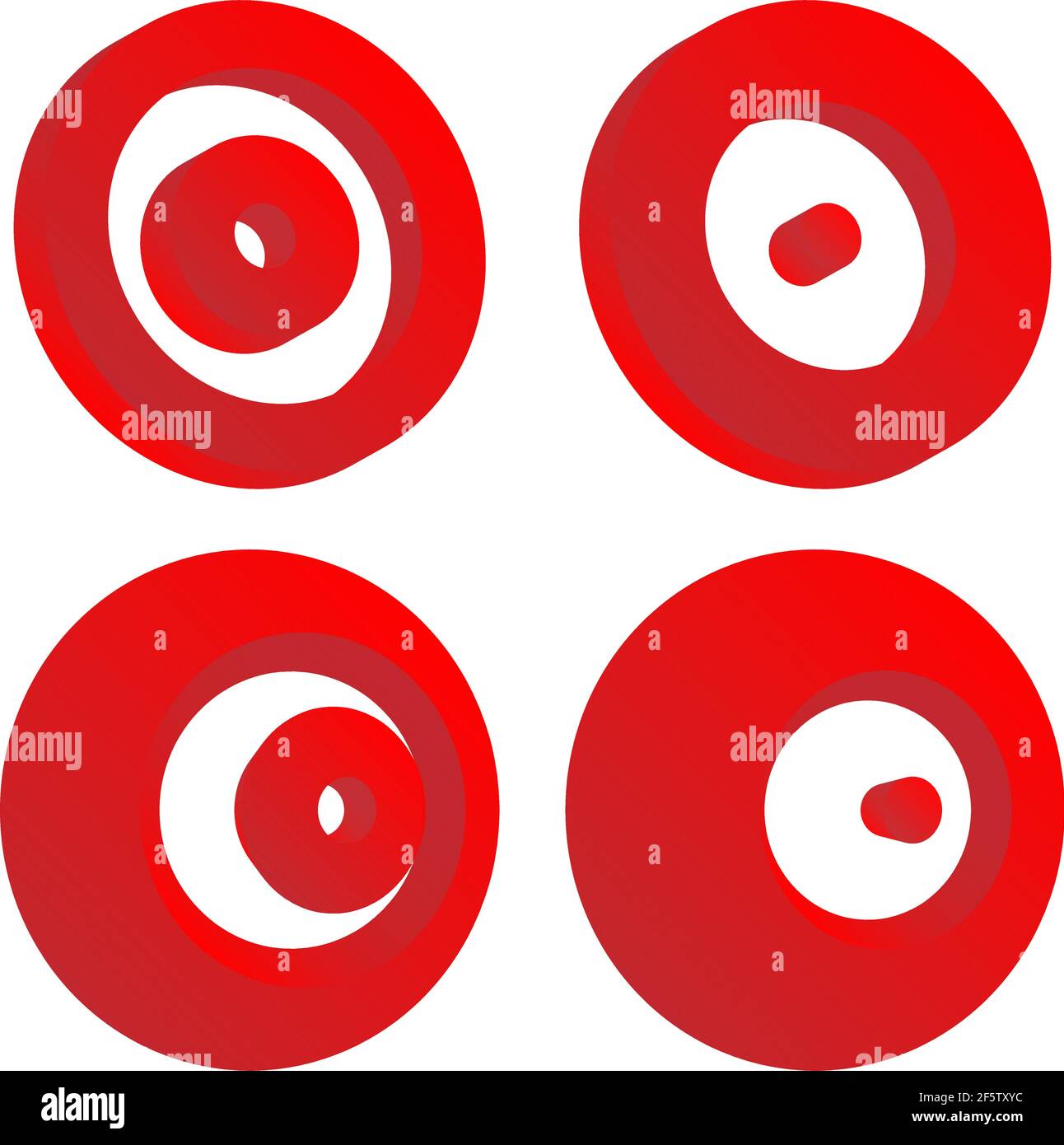 Bullseye, target mark abstract vector design element — Stock vector ...
