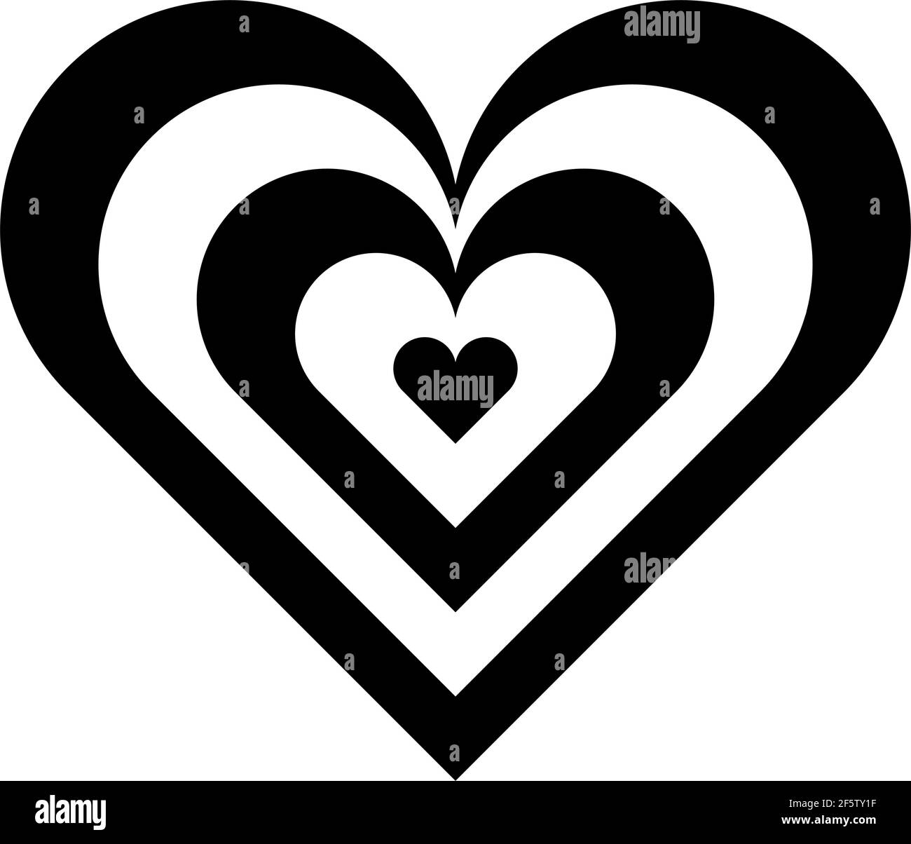 Heart shape vector. Heart icon, heart illustration — Stock vector ...