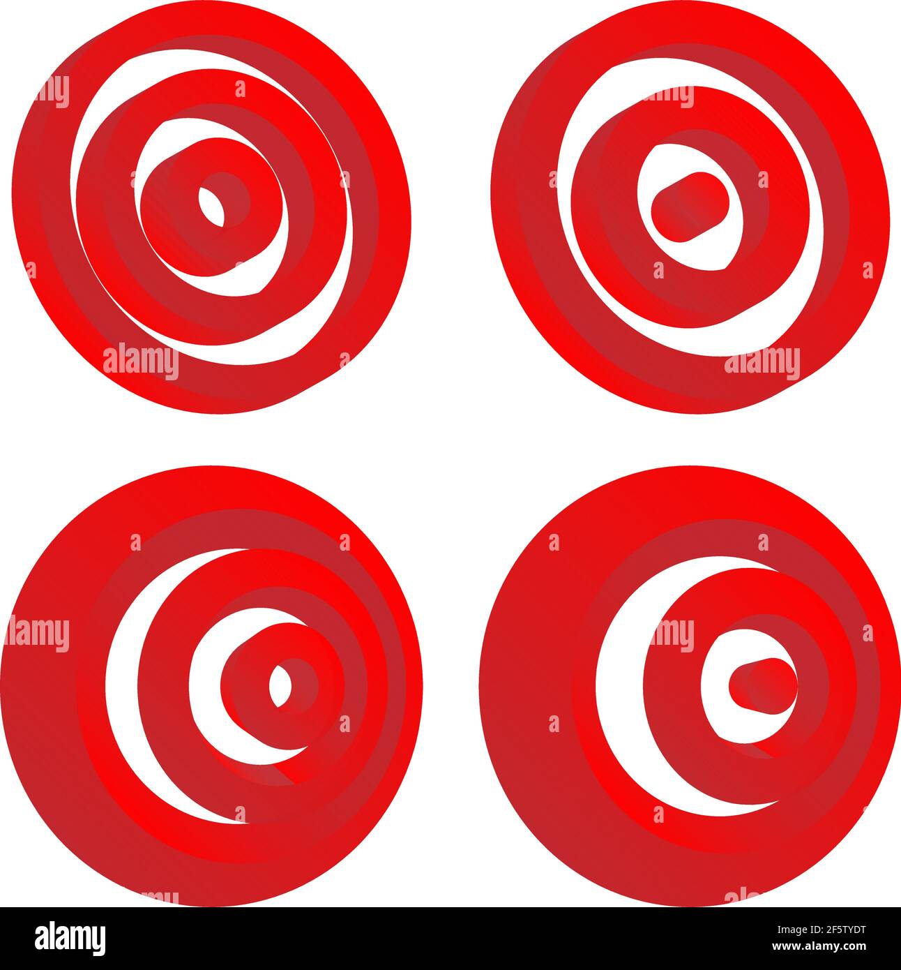 Bullseye, target mark abstract vector design element — Stock vector ...