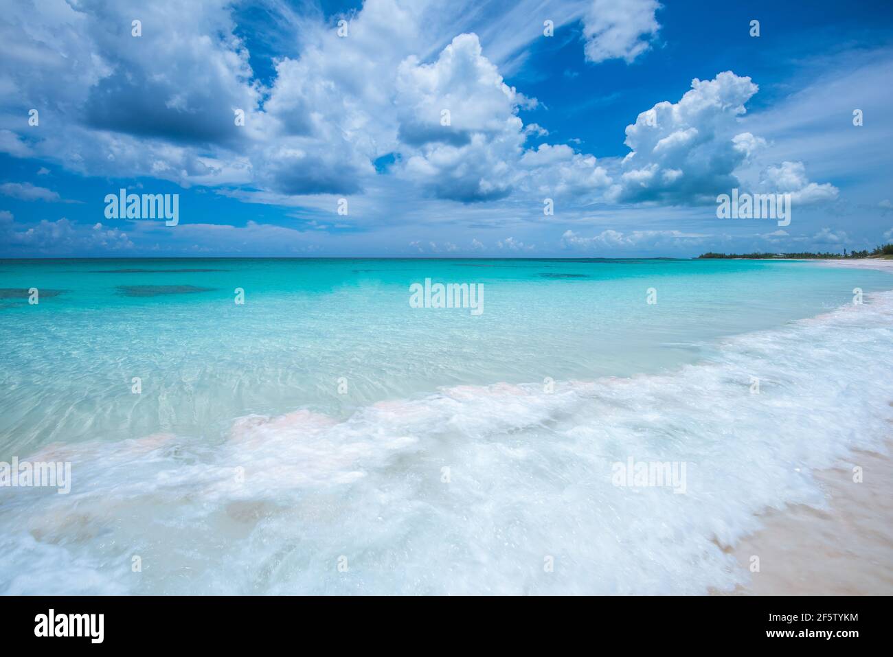 The beautiful calm sea on the Bahamas beach during daylight Stock Photo ...