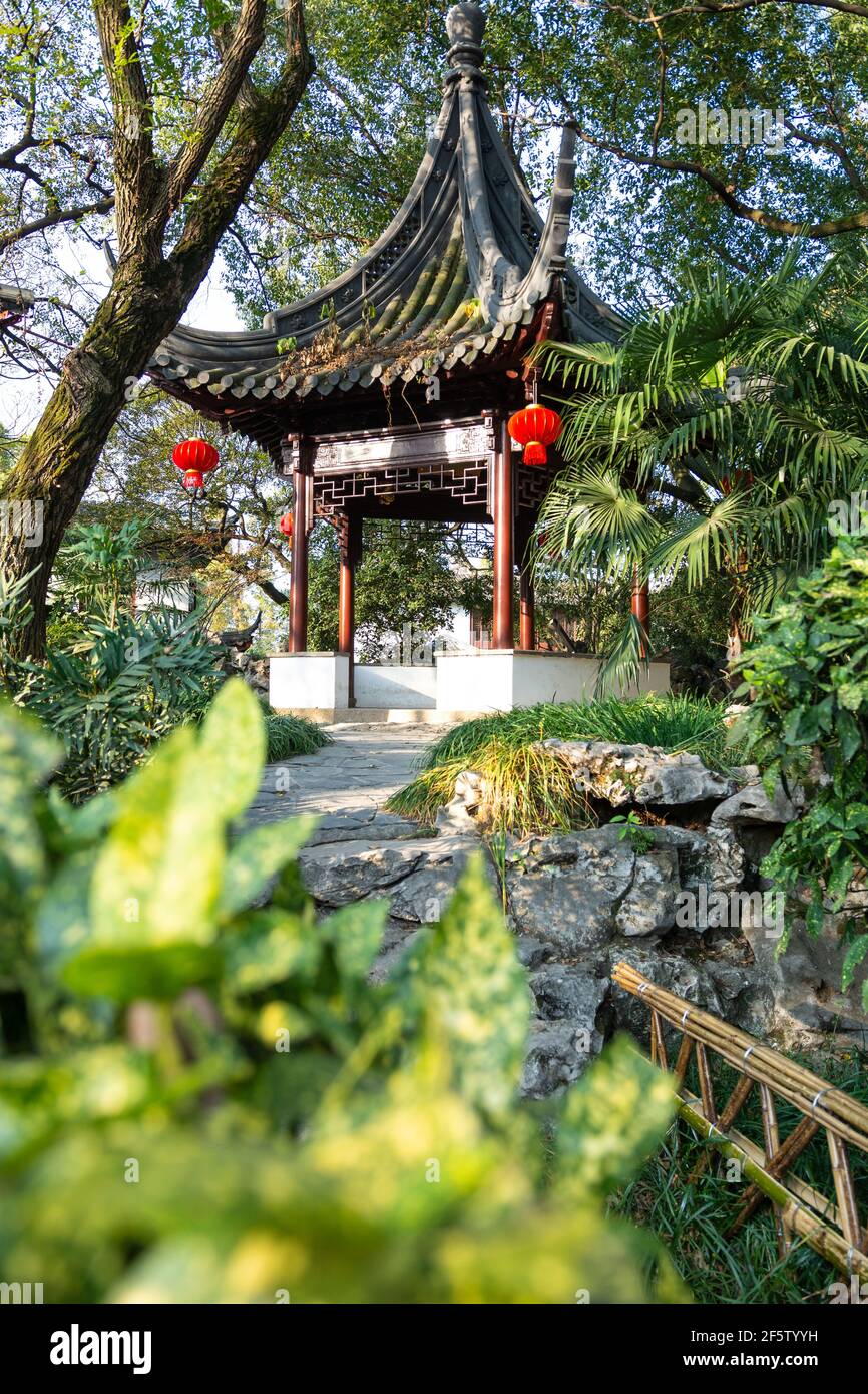 Traditional chinese pavilion in traditional Garden at daylight Stock ...