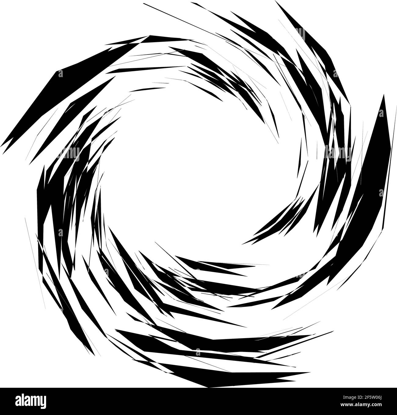 Geometric edgy, textured spiral element — Stock vector illustration ...