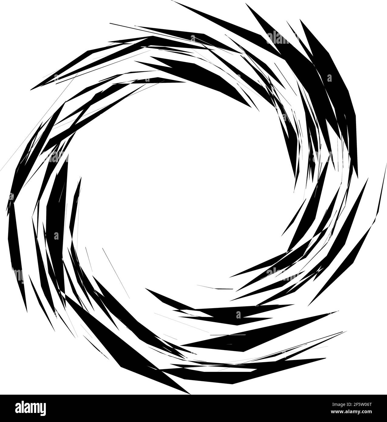 Geometric edgy, textured spiral element — Stock vector illustration ...
