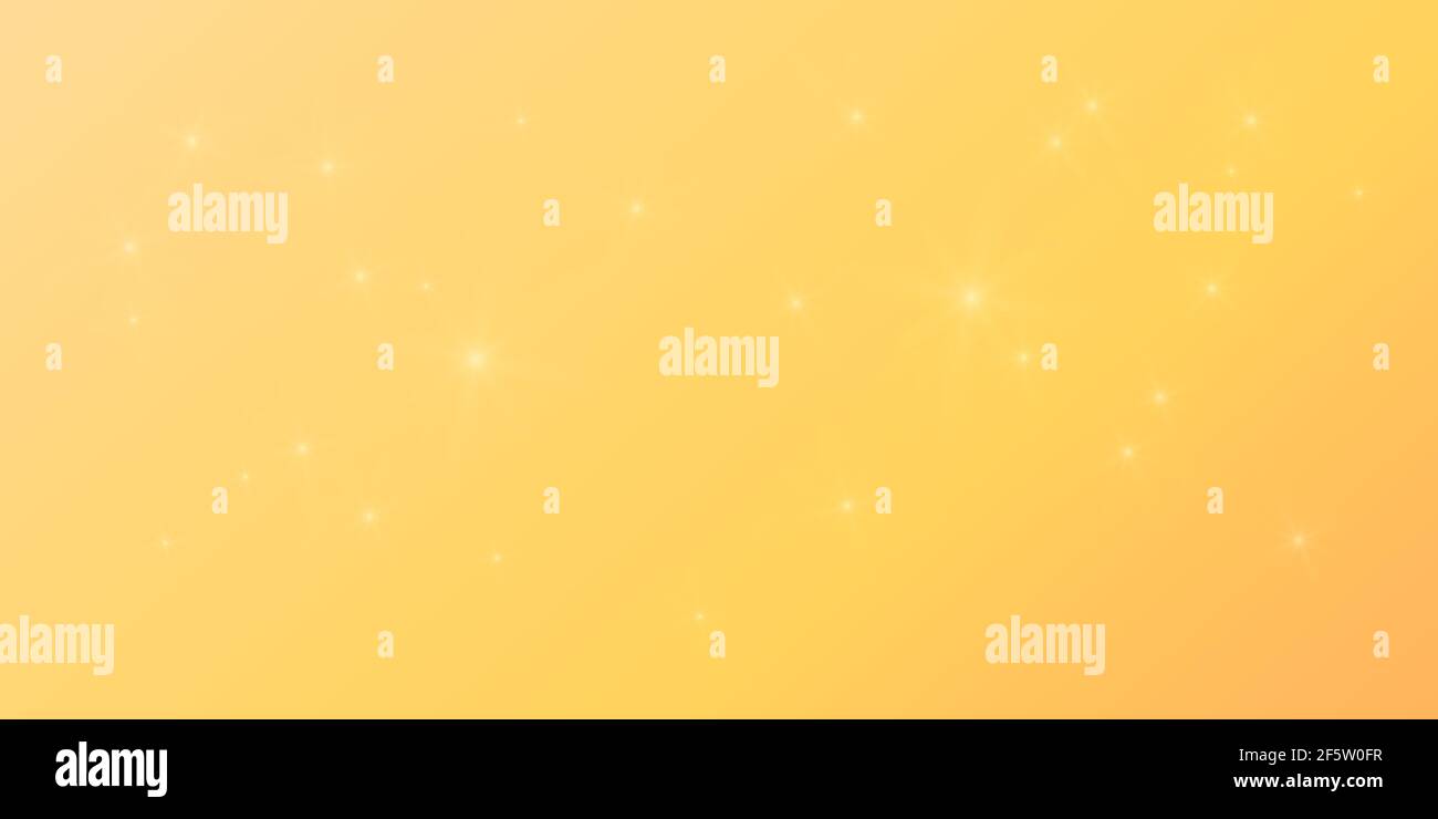 Yellow tones Gradient colorful bright background with stars flare glare ...