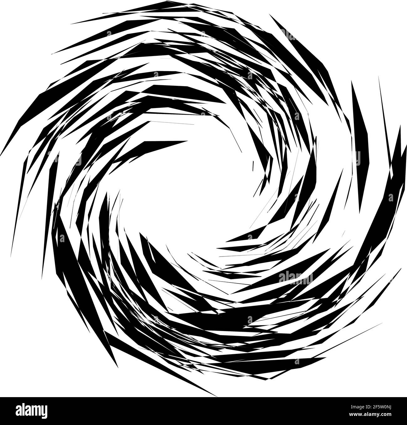 Geometric edgy, textured spiral element — Stock vector illustration ...