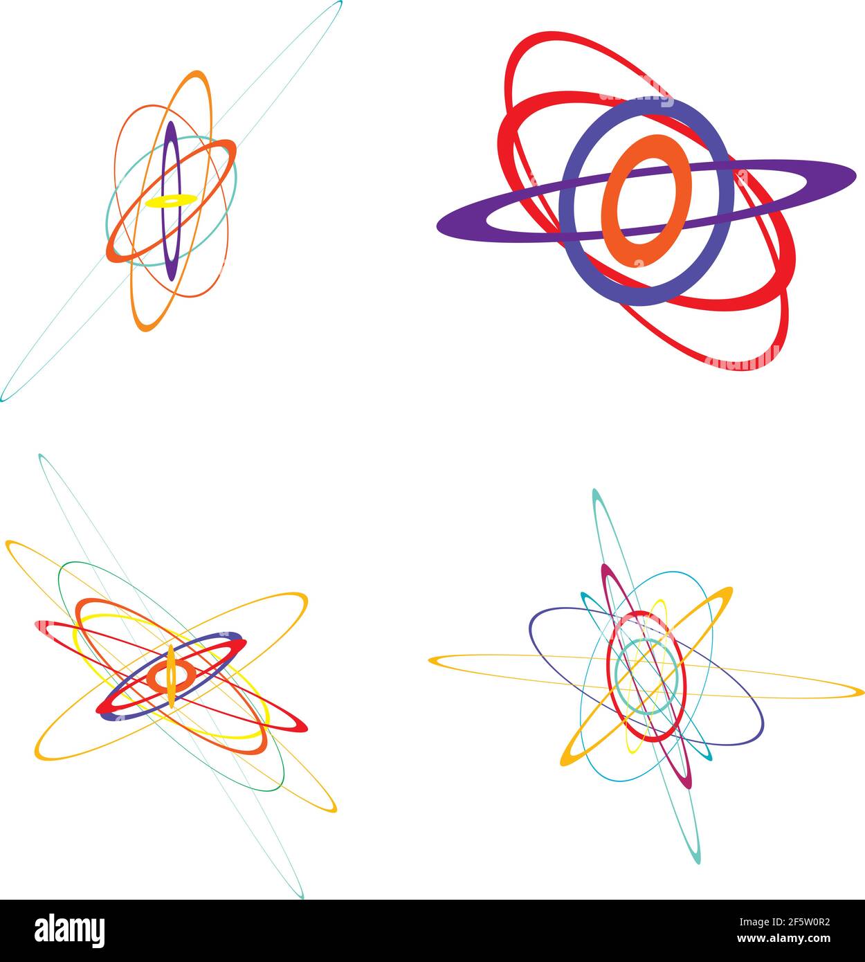 Random ellipses, ovals artistic abstract art element — Stock vector ...