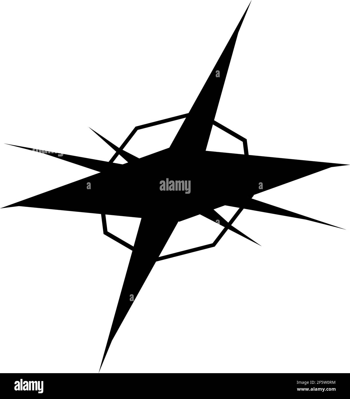 Edgy, geometric abstract design element. Pointy abstract shape — Stpck ...