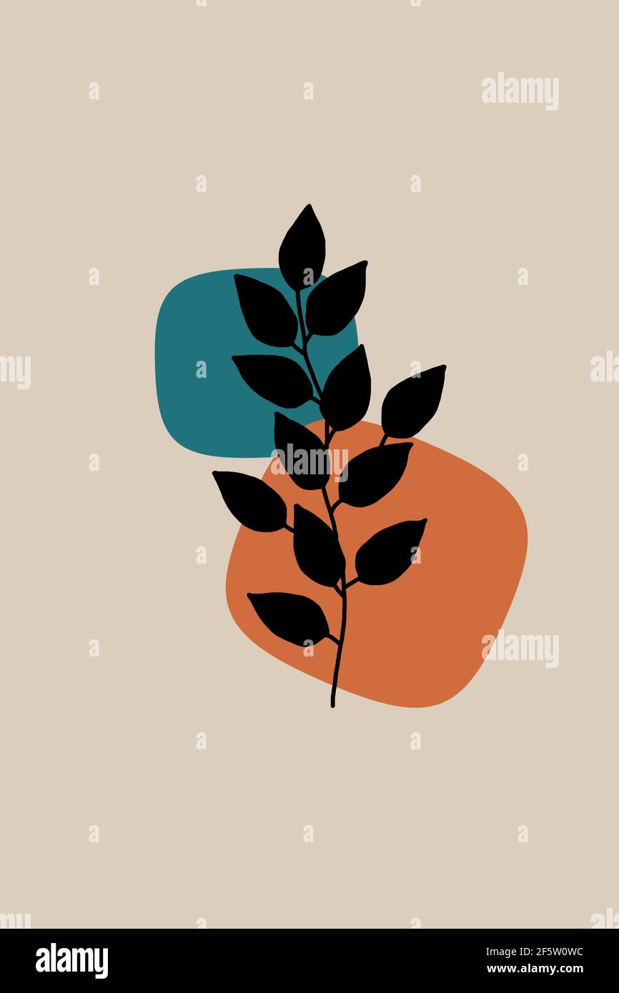 Minimalist Printable Botanical Illustration .Plants Illustration. Home ...